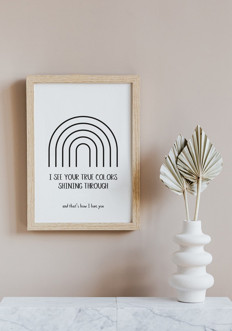Rainbow Wall Print Instant Download Printable Wall Art True - Etsy