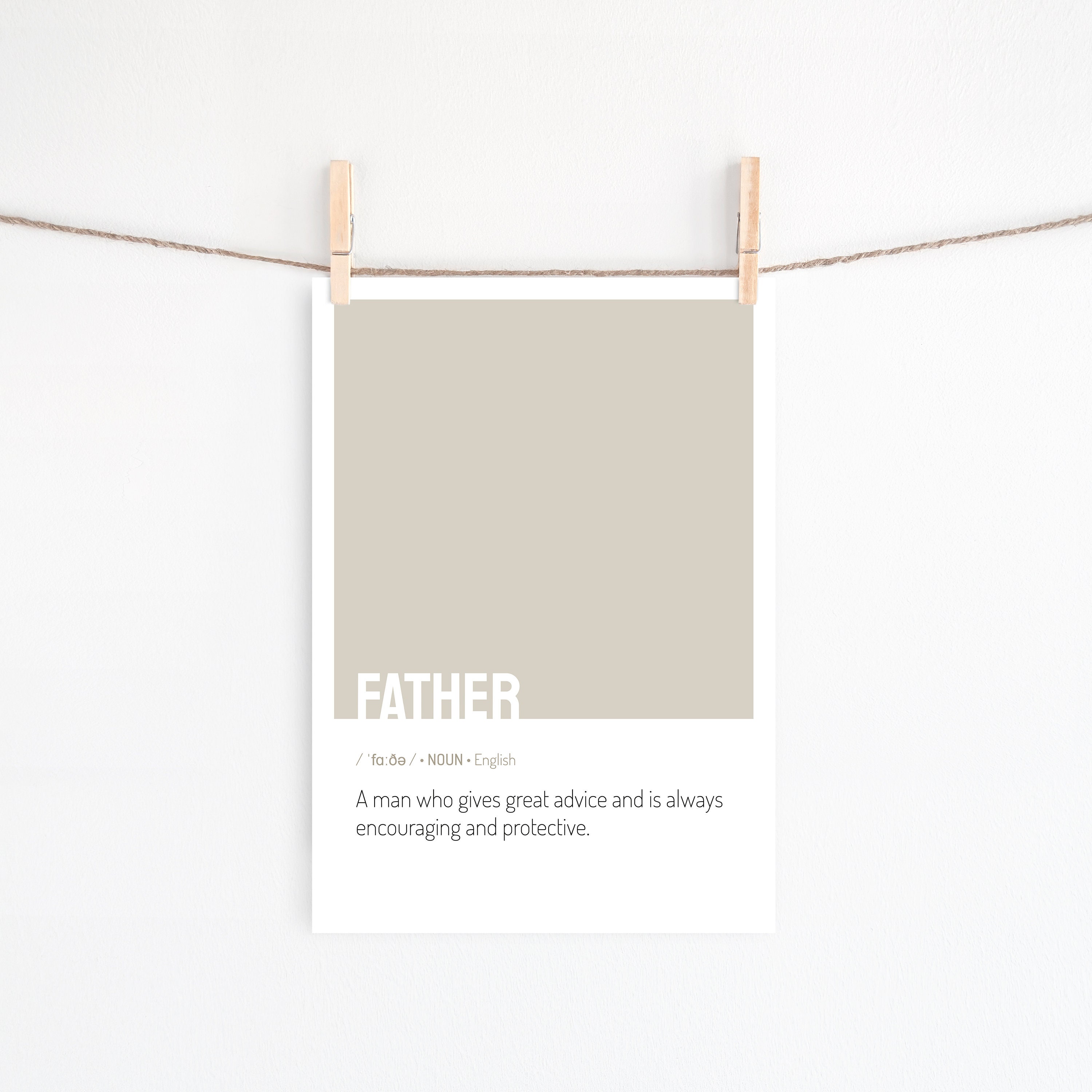 Father Definition Print, Dictionary Art, Instant Download, Printable ...