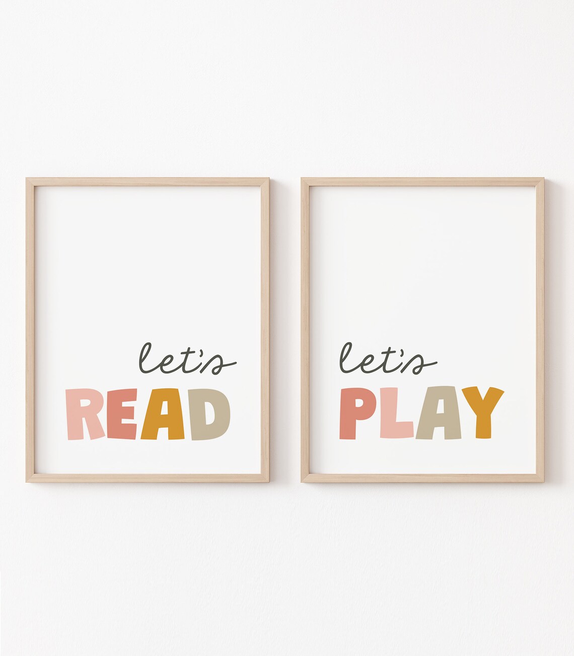 Lets Read Lets Play Printable Wall Art, Set of 2, Instant Download ...