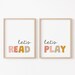 Lets Read Lets Play Printable Wall Art, Set of 2, Instant Download ...