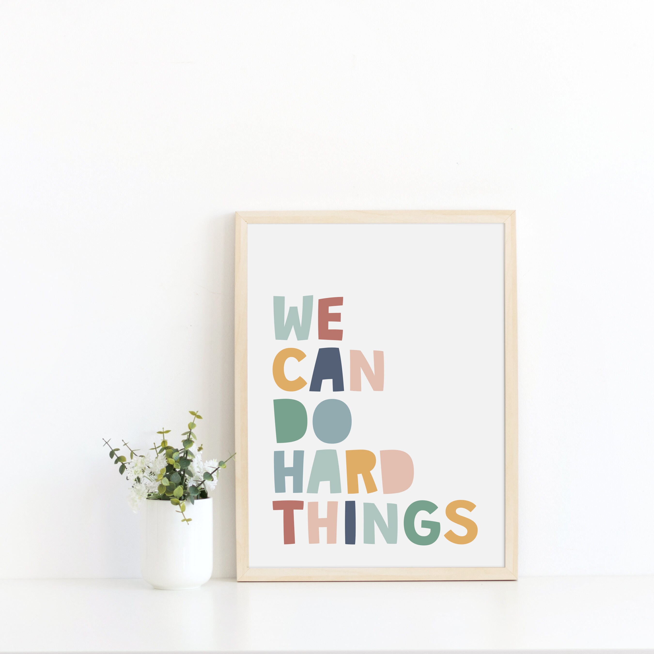 We Can Do Hard Things Poster, Growth Mindset Printable Wall Art ...