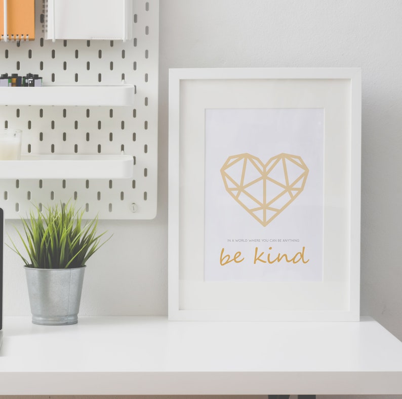Be Kind Wall Print Instant Download Printable Wall Art - Etsy