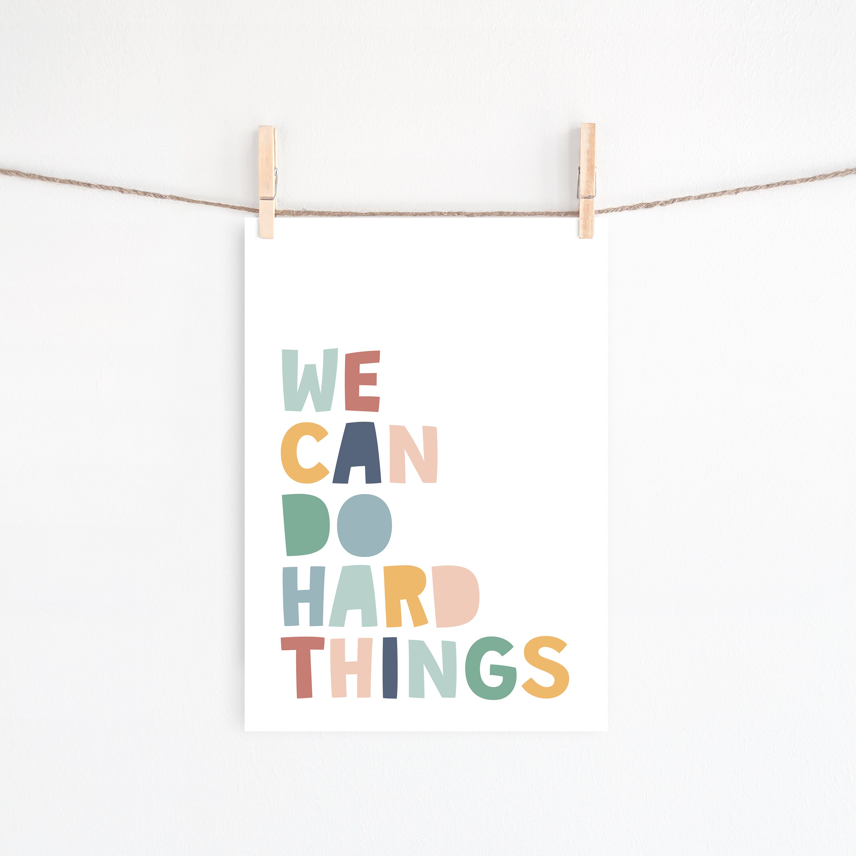 We Can Do Hard Things Poster, Growth Mindset Printable Wall Art ...