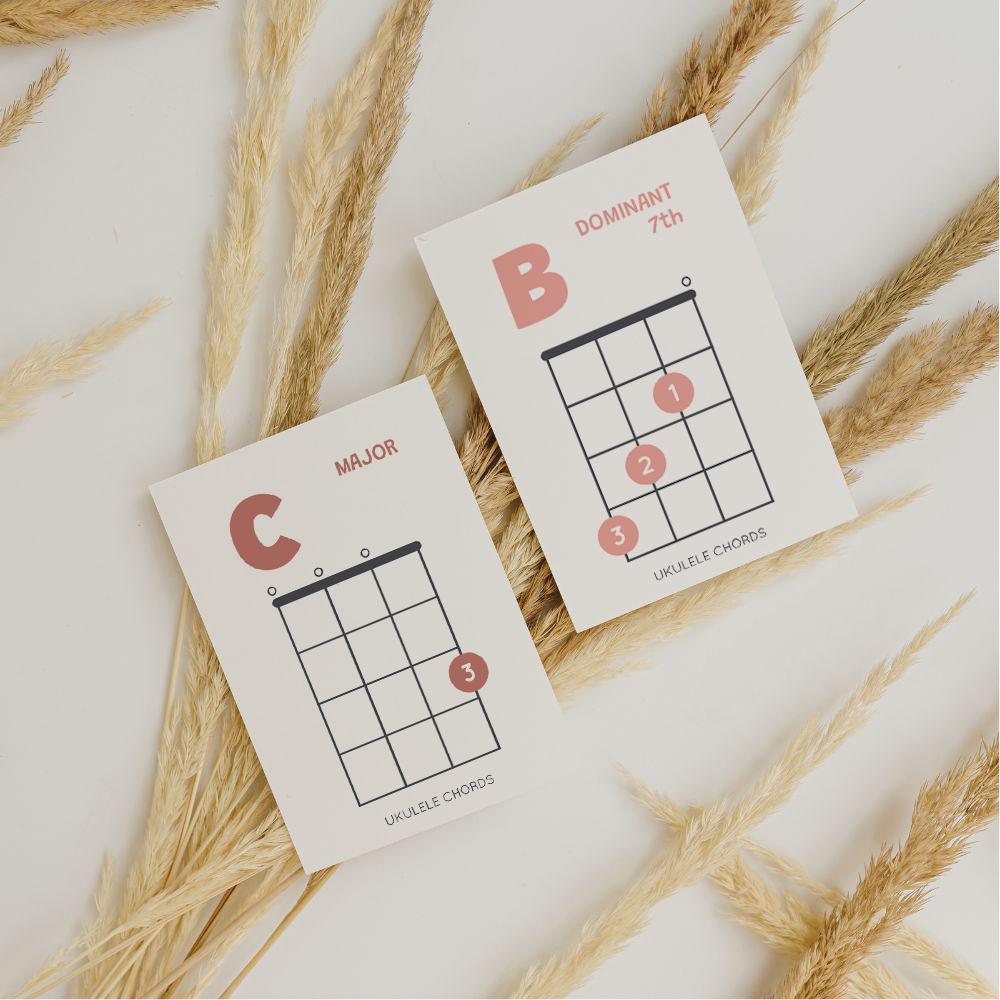 Ukulele Chords Flash Cards: Printable Music Learning Resources (digital ...