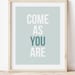 Come as You Are Wall Art, Instant Download, Printable Wall Art ...