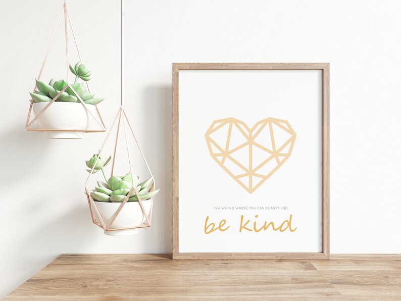 Be Kind Wall Print Instant Download Printable Wall Art - Etsy
