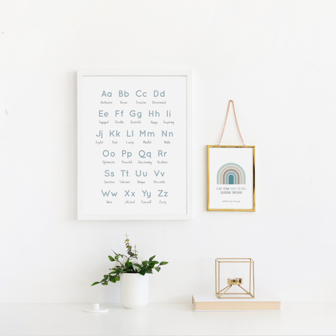 Alphabet Wall Print Instant Download Printable Wall Art ABC - Etsy