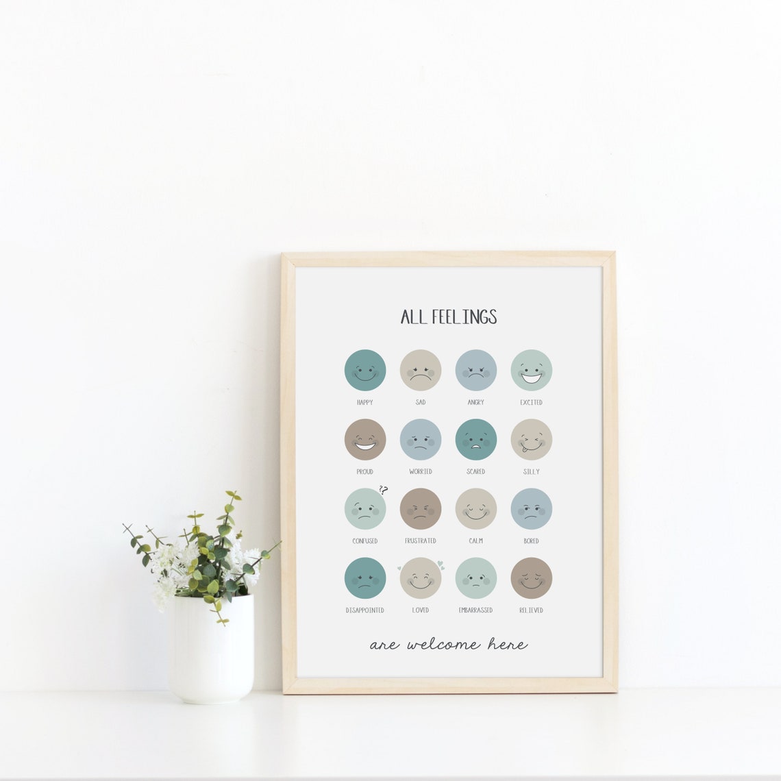 My Feelings Wall Print, Instant Download, Printable Wall Art, Feelings ...
