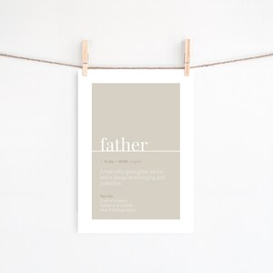 Father Definition Print Dictionary Art Instant Download | Etsy