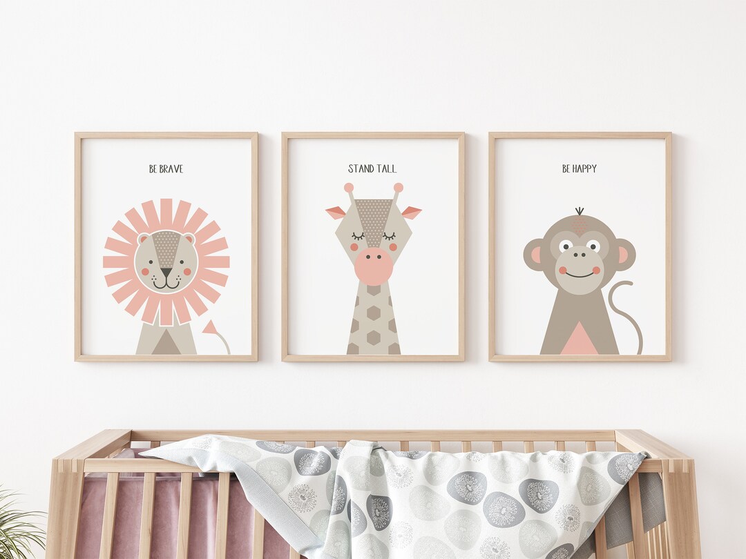 Set of 3 Jungle Theme Posters, Printable Kids Wall Art, Safari Nursery ...