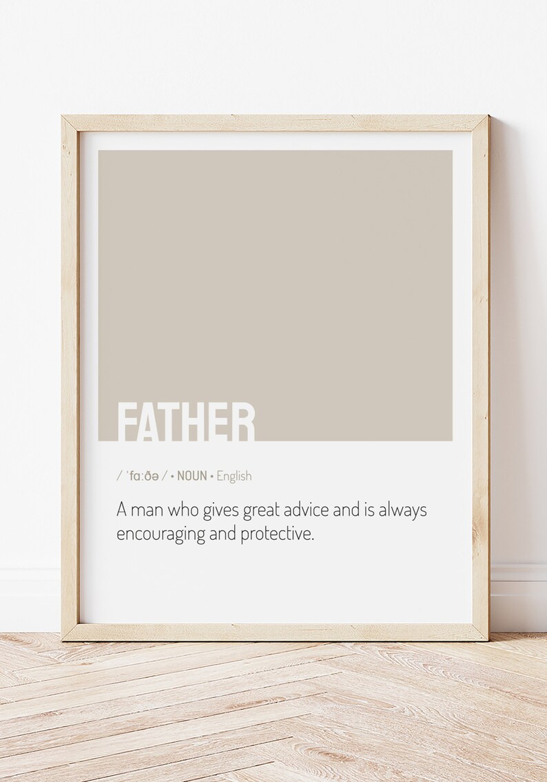 Father Definition Print, Dictionary Art, Instant Download, Printable ...