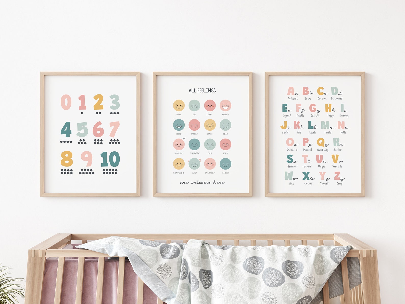 Alphabet Wall Print, Instant Download, Printable Wall Art, ABC Poster ...