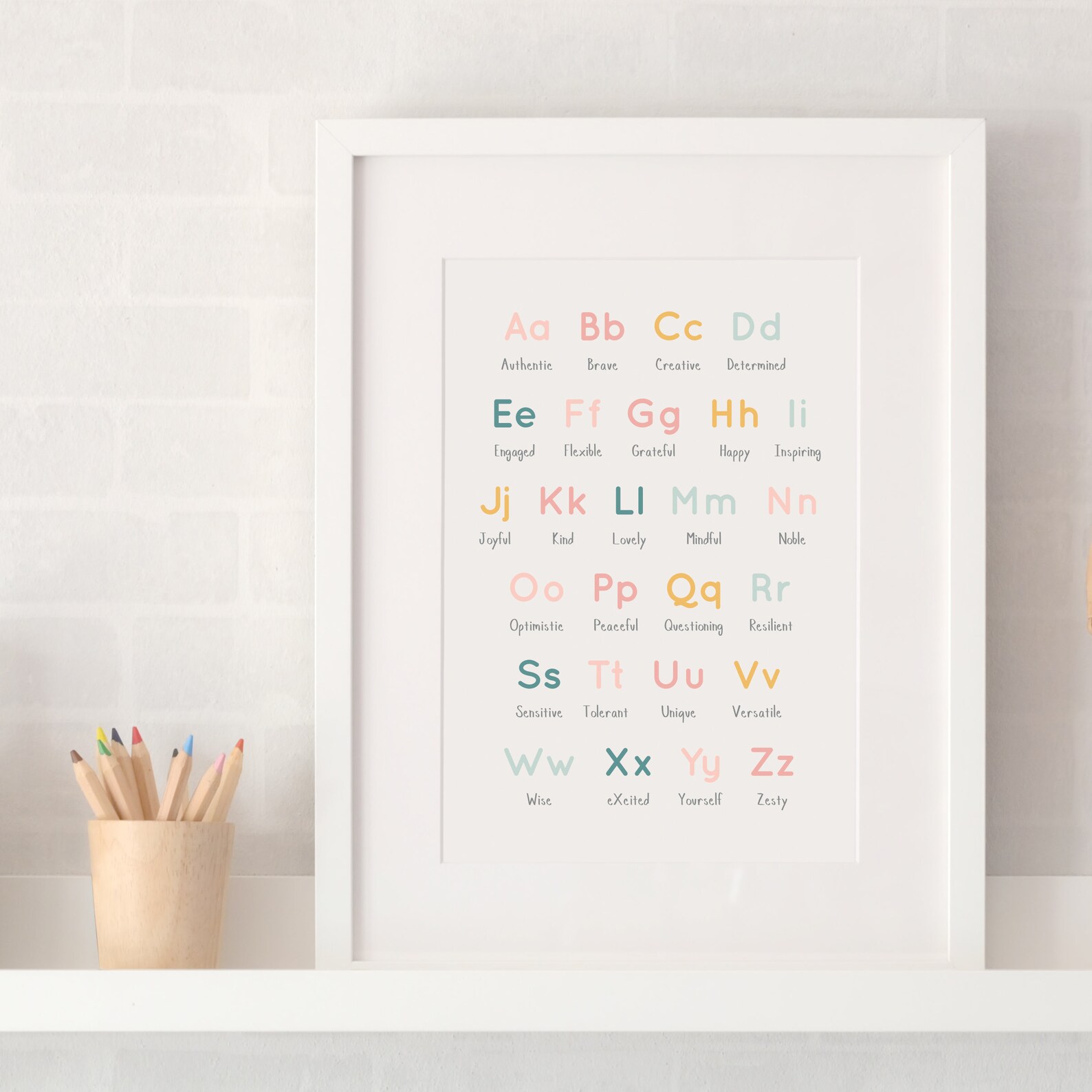 Alphabet Wall Print, Instant Download, Printable Wall Art, ABC Poster ...