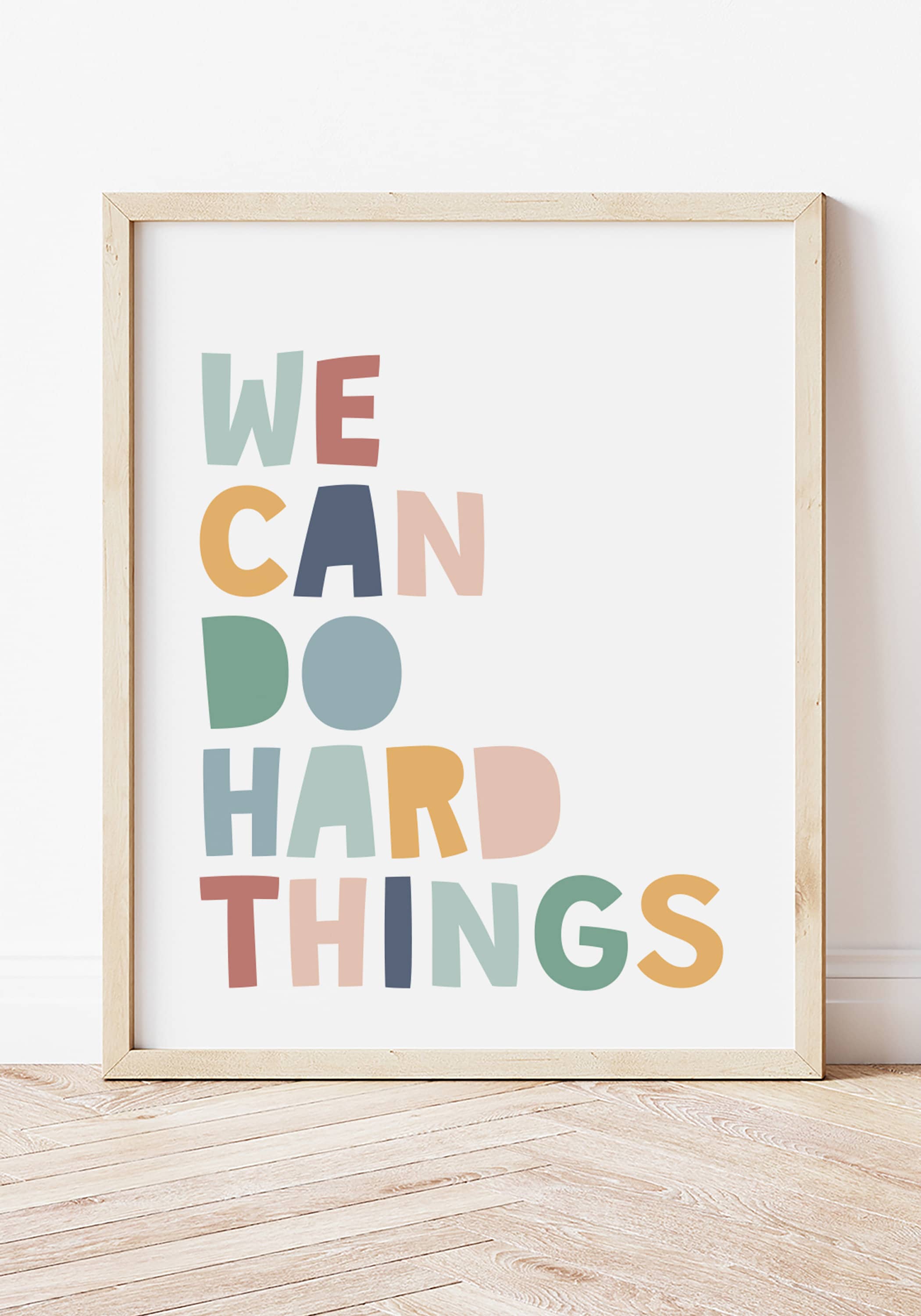 We Can Do Hard Things Poster, Growth Mindset Printable Wall Art ...