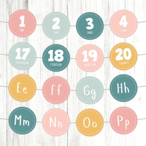 Classroom Decor Printable Bundle, Calendar Chart, Student Name Tags ...