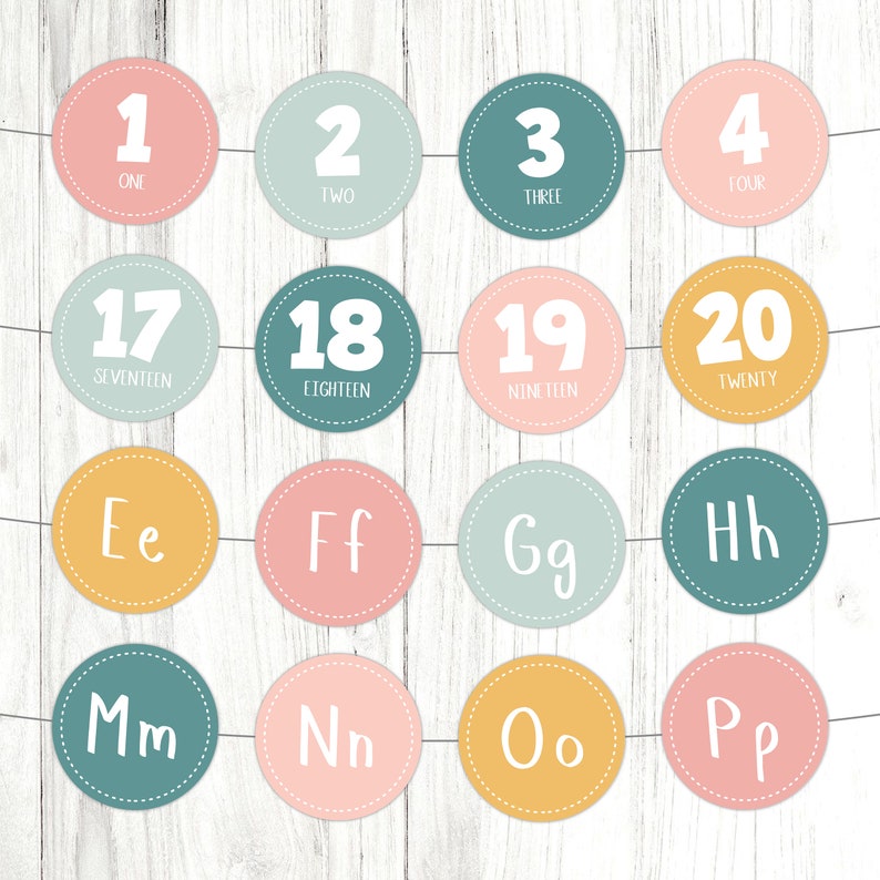 Classroom Decor Printable Bundle, Calendar Chart, Student Name Tags ...