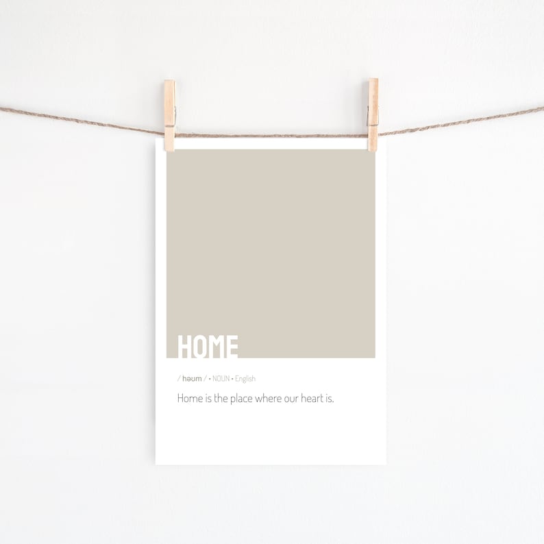 Set of 4 Block Color Posters, Family Bundle, Digital Download, Home ...