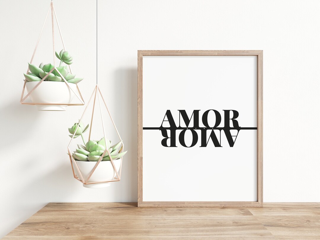 AMOR Wall Art, Instant Download, Printable Wall Decor, Amor Gera Amor ...