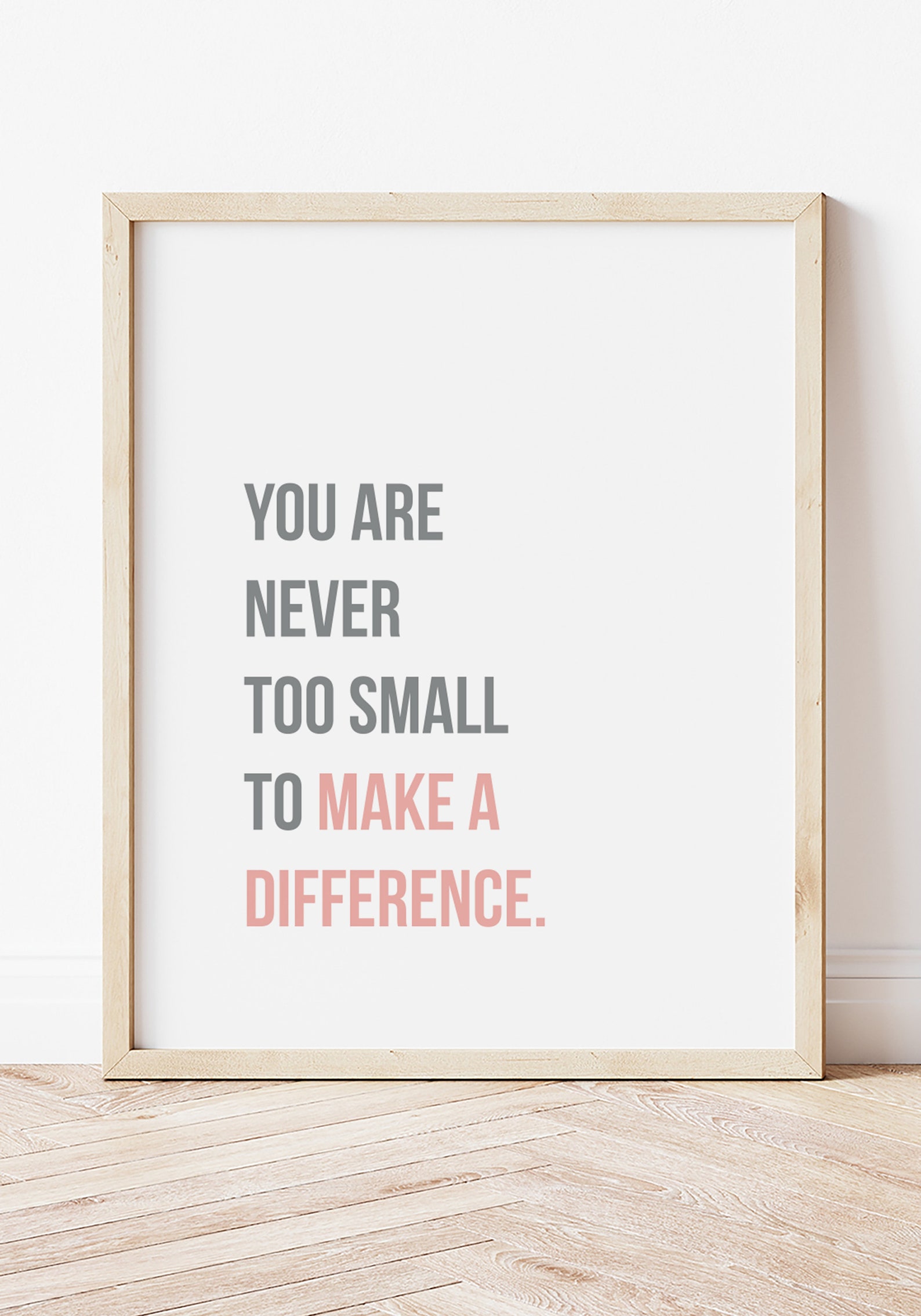 Never Too Small to Make a Difference Instant Download - Etsy