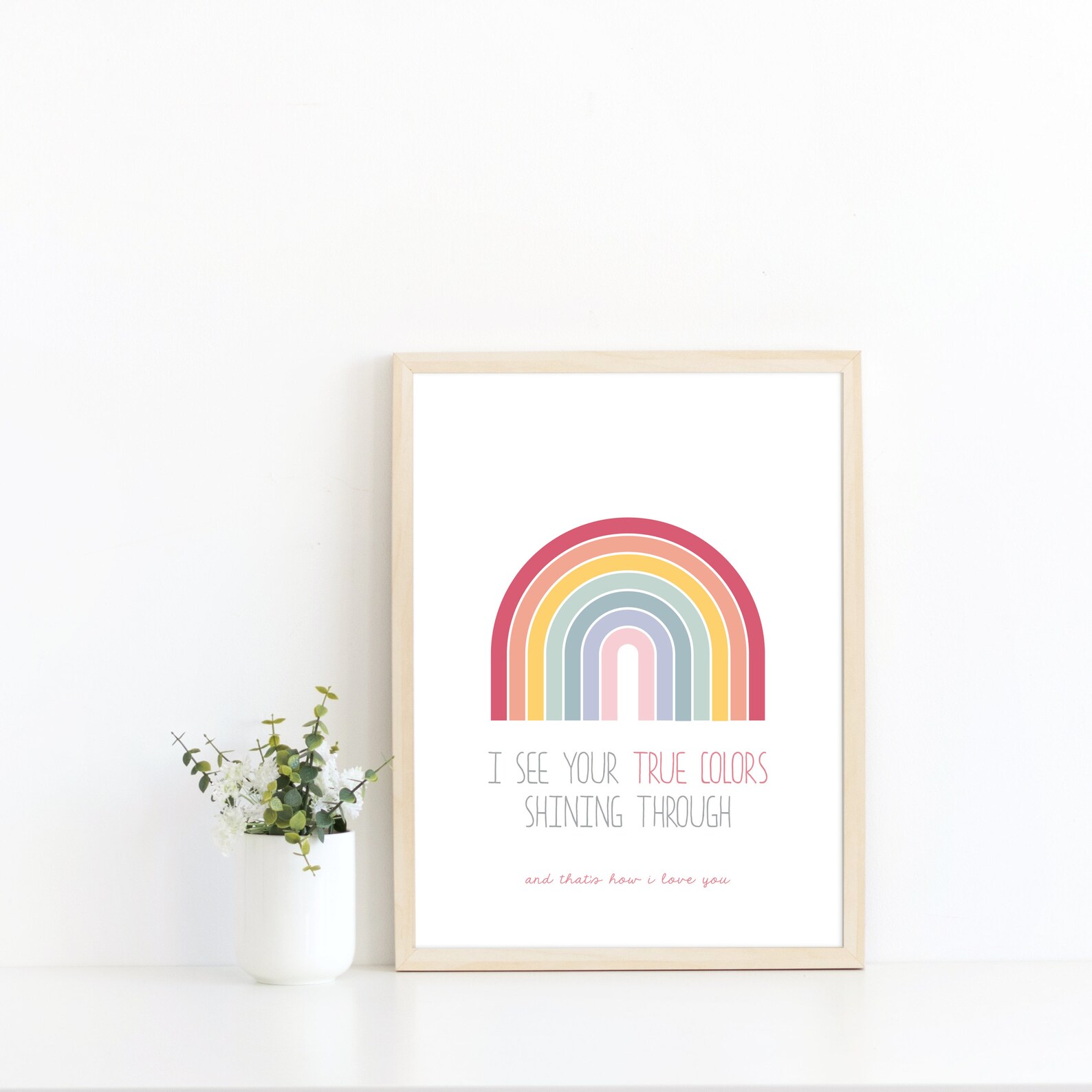 Rainbow Wall Print Instant Download Printable Wall Art True - Etsy