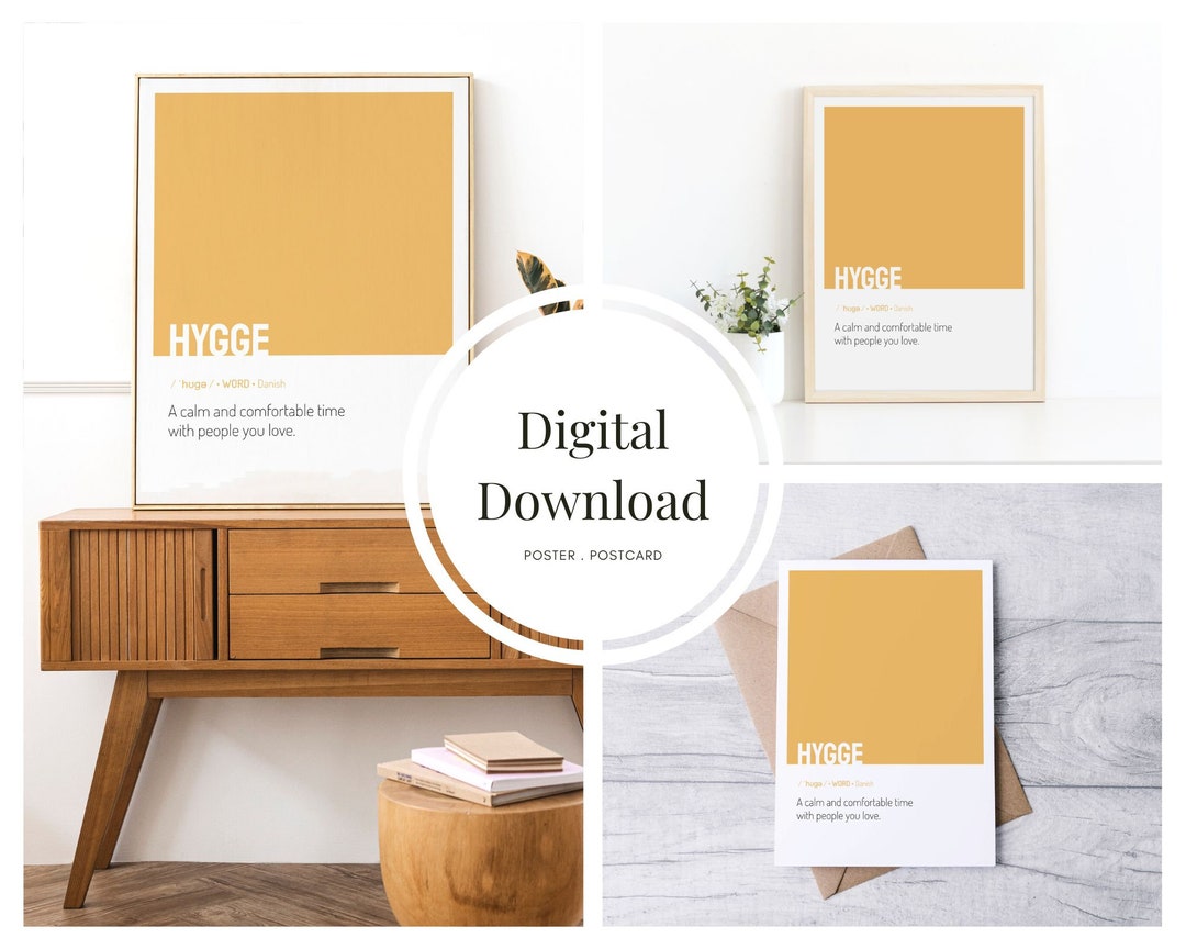 Hygge Definition Printable Art, Scandinavian Wall Art, Nordic Style ...