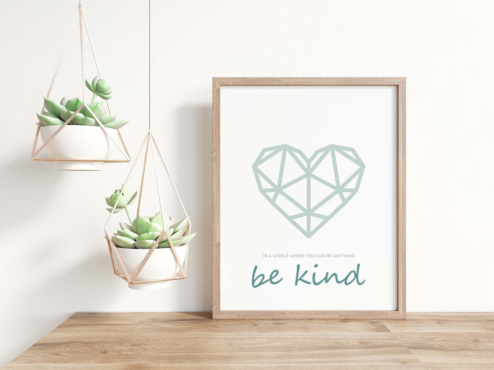 Be Kind Wall Print, Instant Download, Printable Wall Art, Heart Poster ...