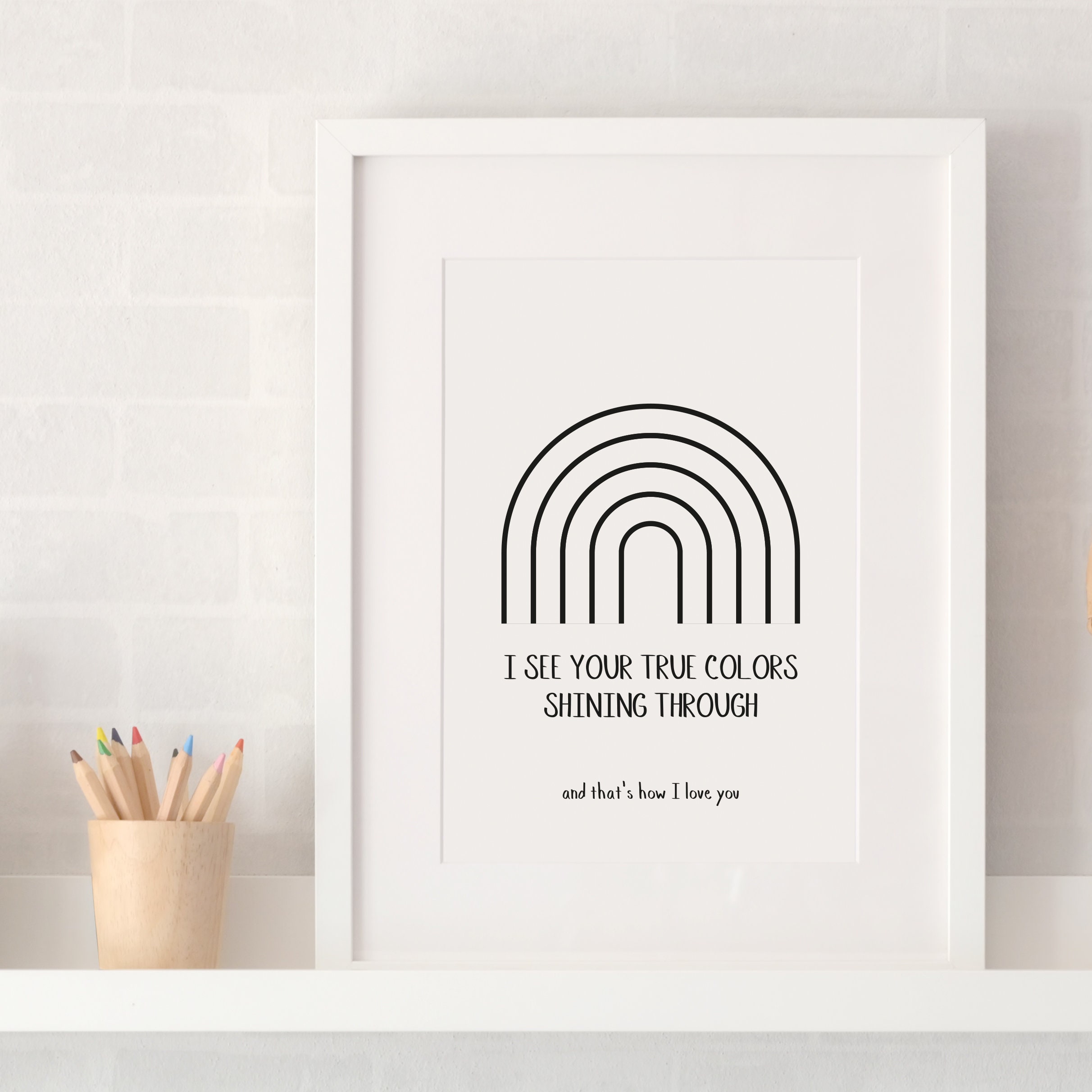 Rainbow Wall Print Instant Download Printable Wall Art True - Etsy