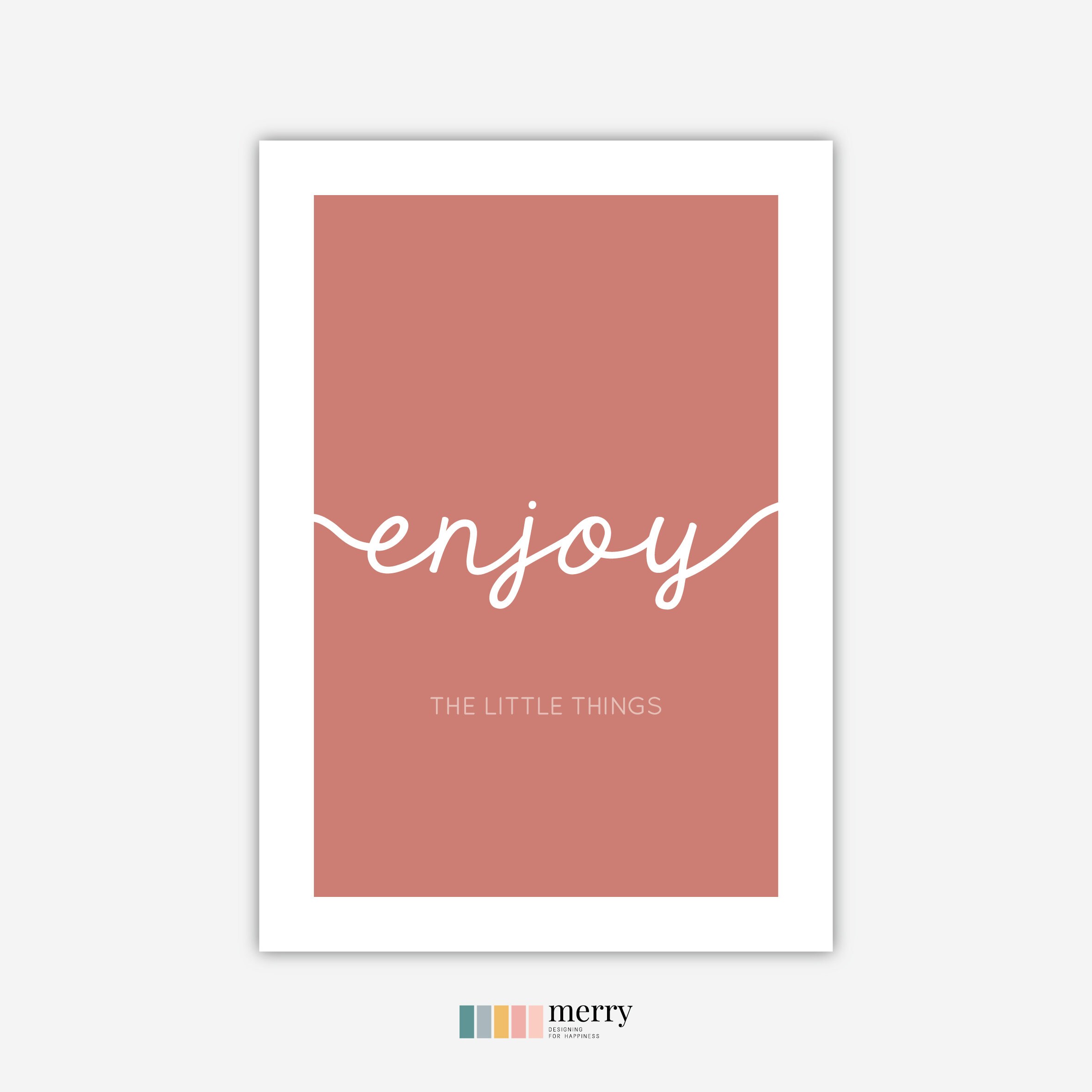 Enjoy the Little Things Wall Art, Instant Download, Printable Wall ...