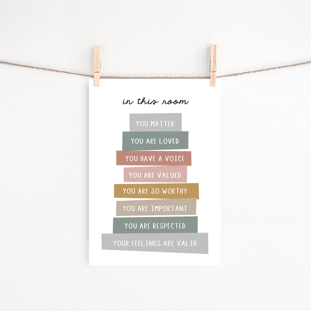 In This Room You Matter You Are Loved Poster, Instant Download ...