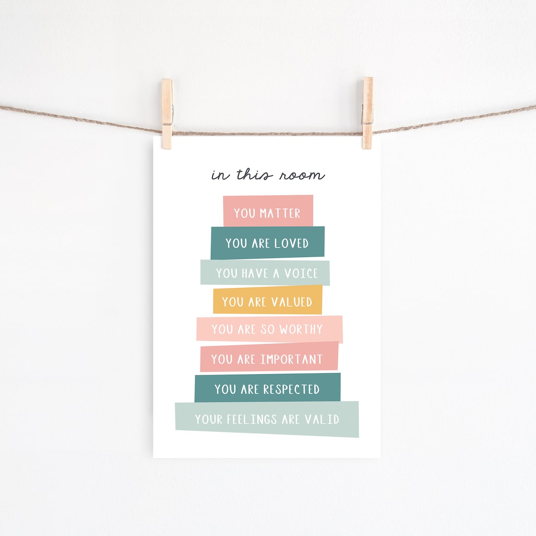In This Room You Matter You Are Loved Poster, Instant Download ...