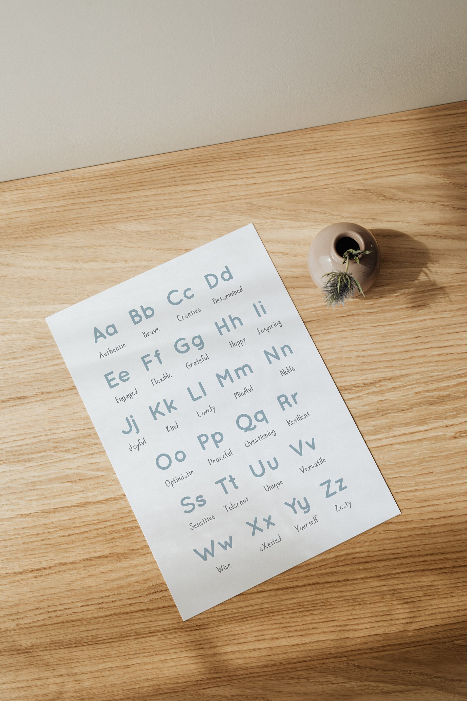 Alphabet Wall Print, Instant Download, Printable Wall Art, ABC Poster ...