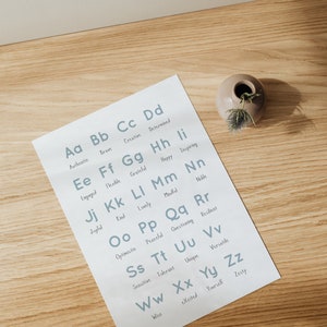 Alphabet Wall Print, Instant Download, Printable Wall Art, ABC Poster ...