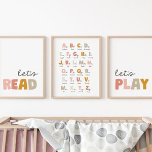 Lets Read Lets Play Printable Wall Art, Set of 2, Instant Download ...