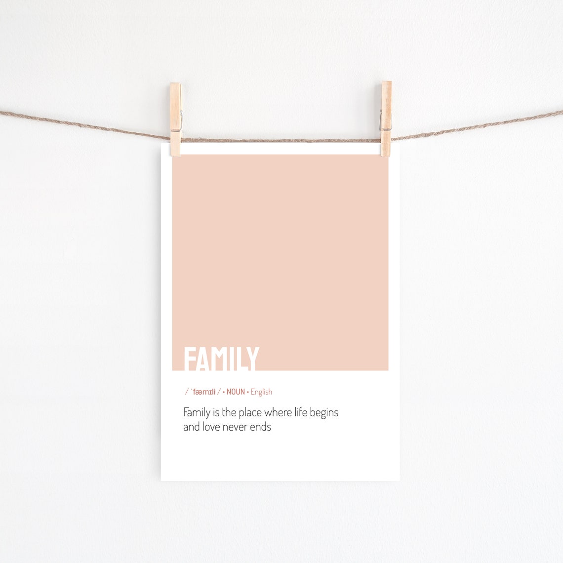 Set of 4 Block Color Posters, Family Bundle, Digital Download, Home ...