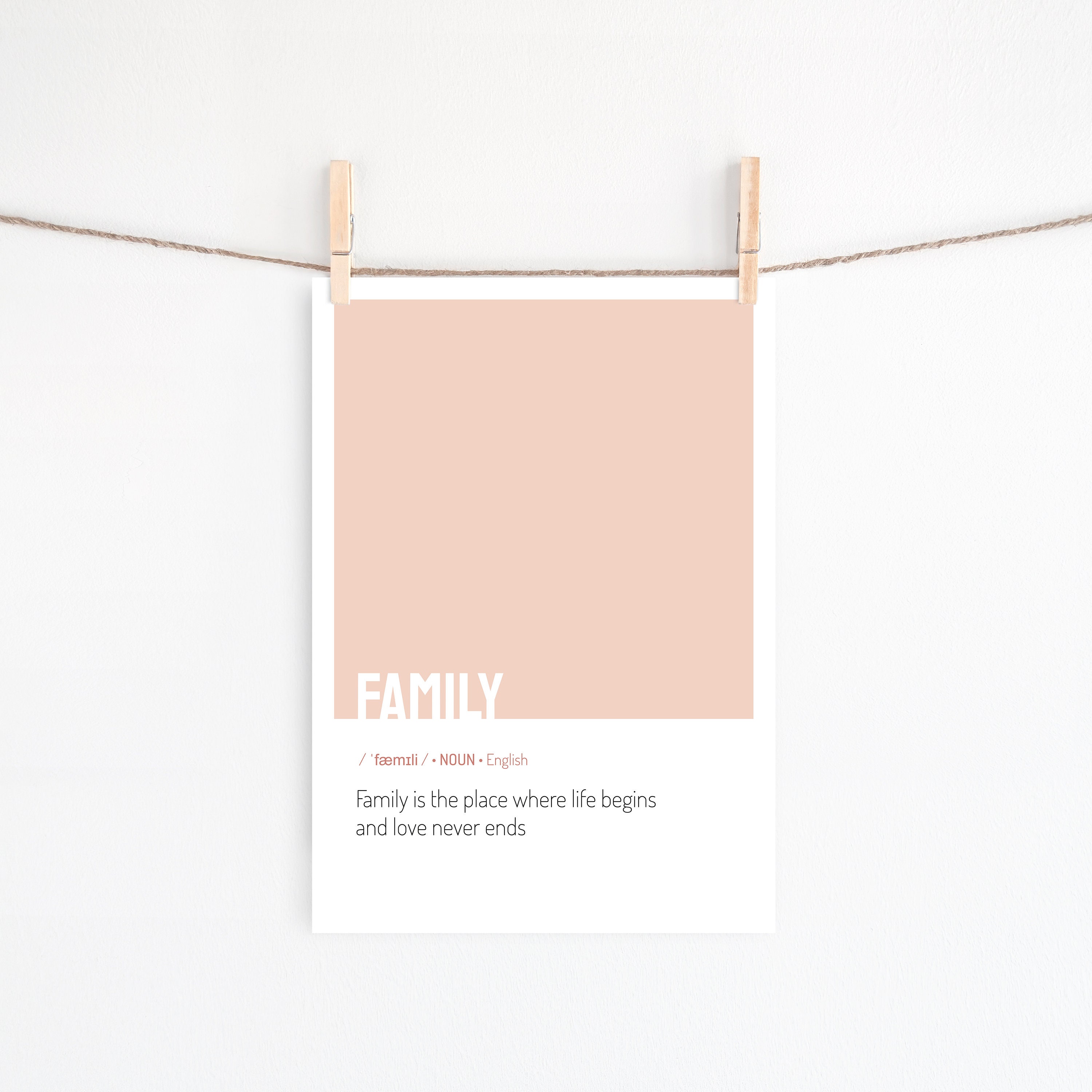 Set of 4 Block Color Posters, Family Bundle, Digital Download, Home ...