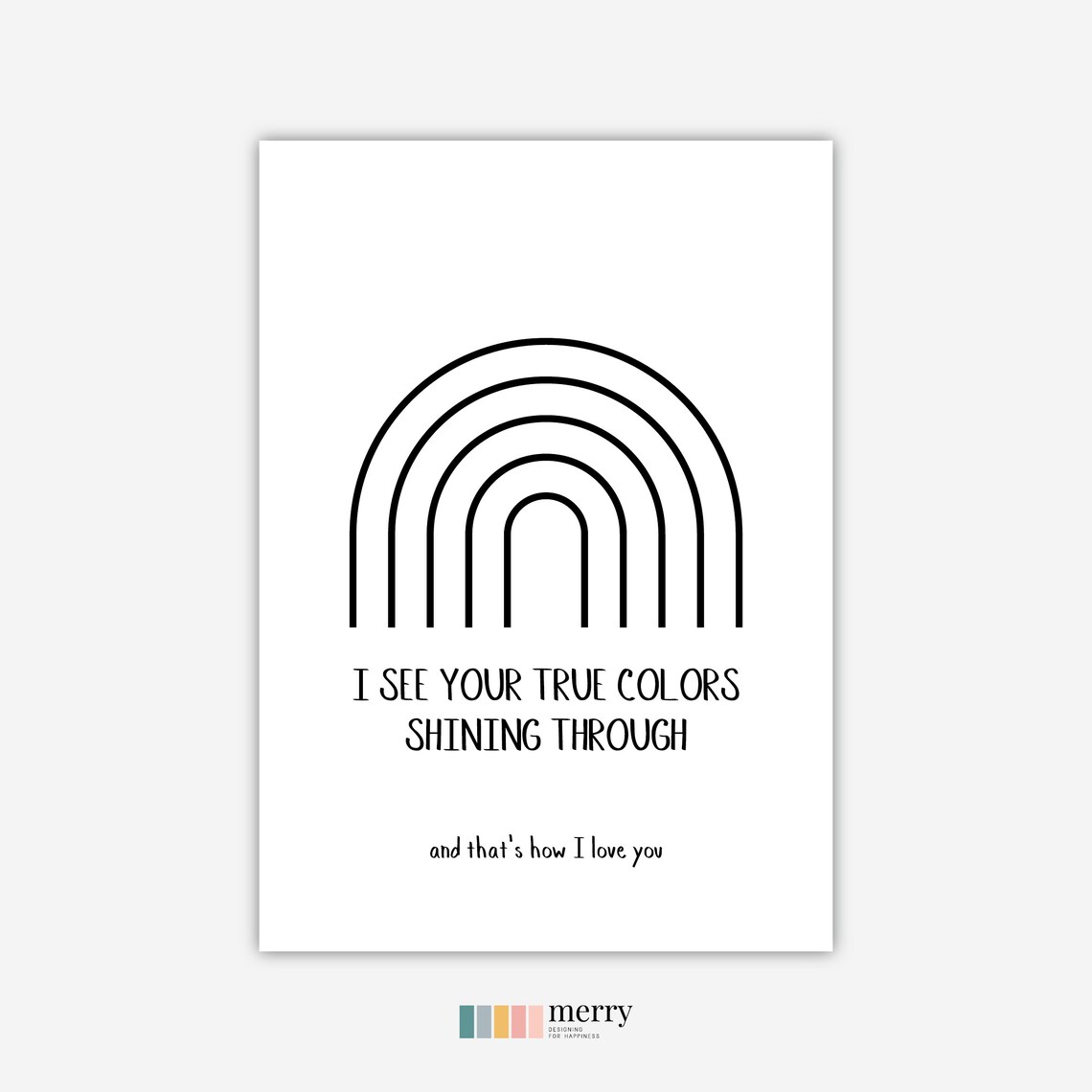 Rainbow Wall Print Instant Download Printable Wall Art True - Etsy