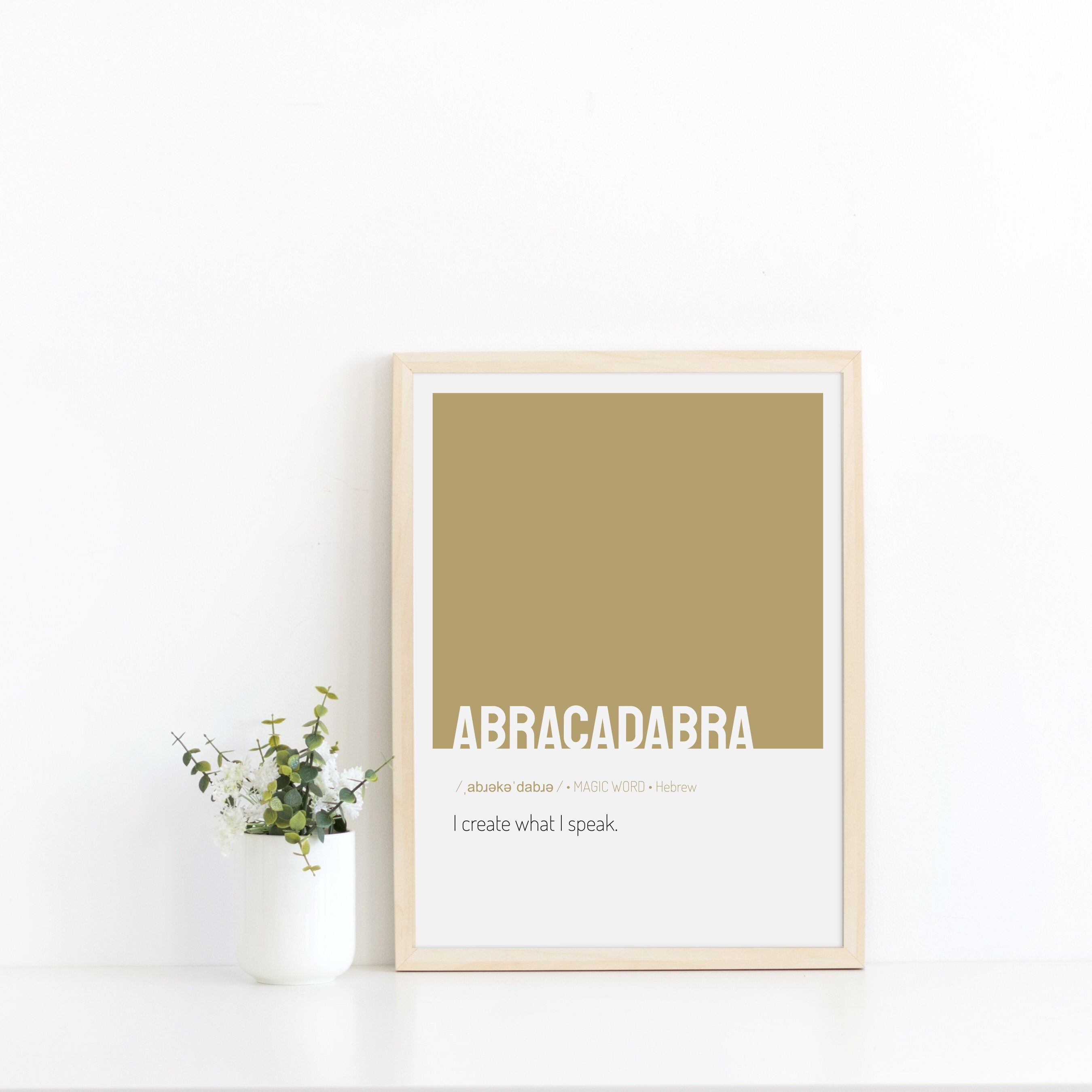 Abracadabra Printable Art, Inspiring Wall Decor, Minimalist Home Decor ...