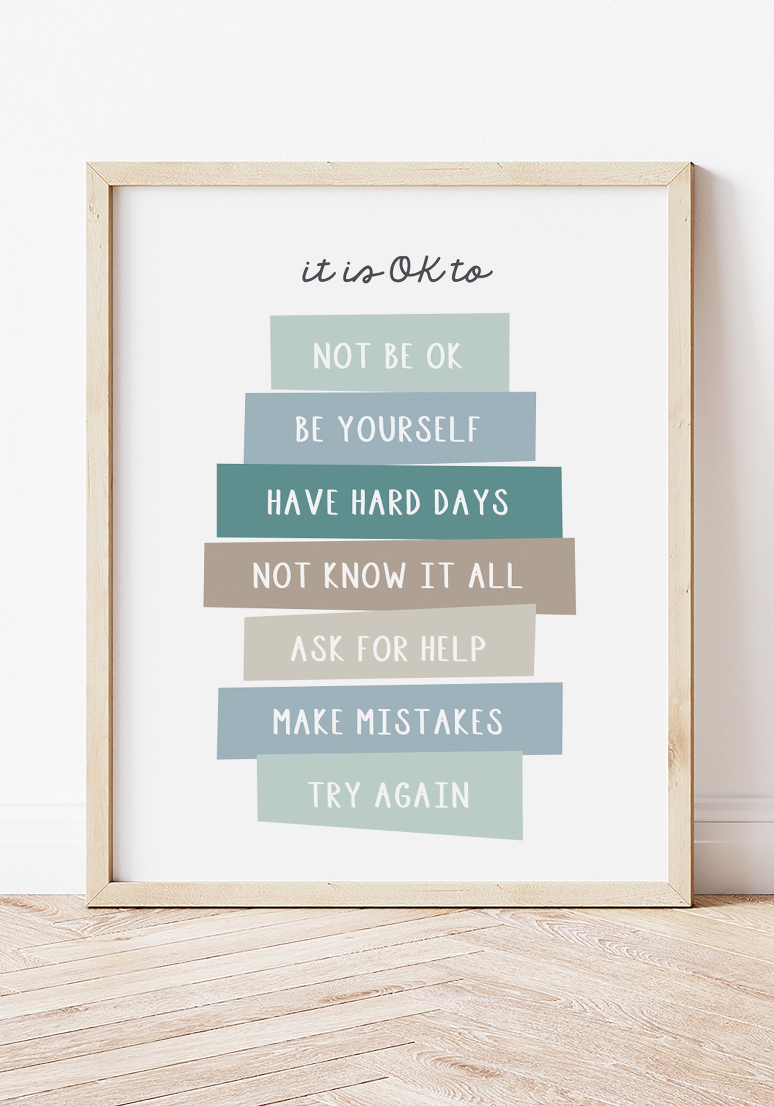 It is OK Not to Be OK Poster Instant Download Kids - Etsy