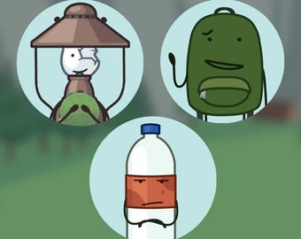 HFJONE Airy Enamel Pin, Acrylic Keychain, and Holographic Vinyl Sticker ...