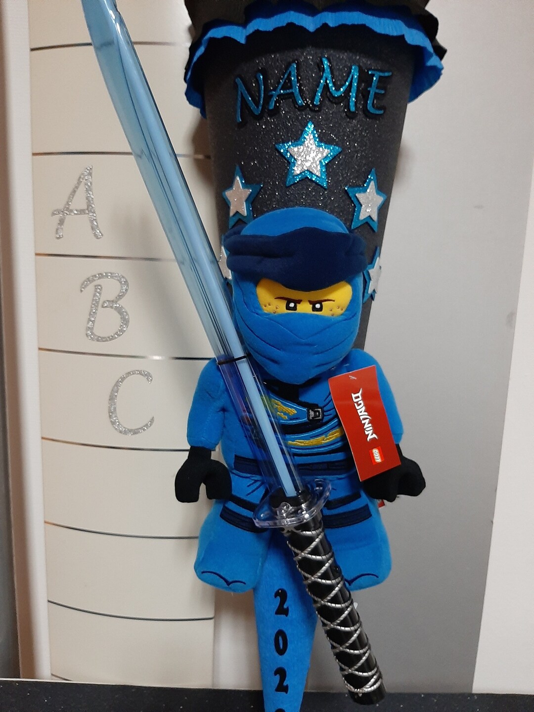 School Cone, Candy Cone, Ninjago Jay, Blue Plush With Lightsaber ...