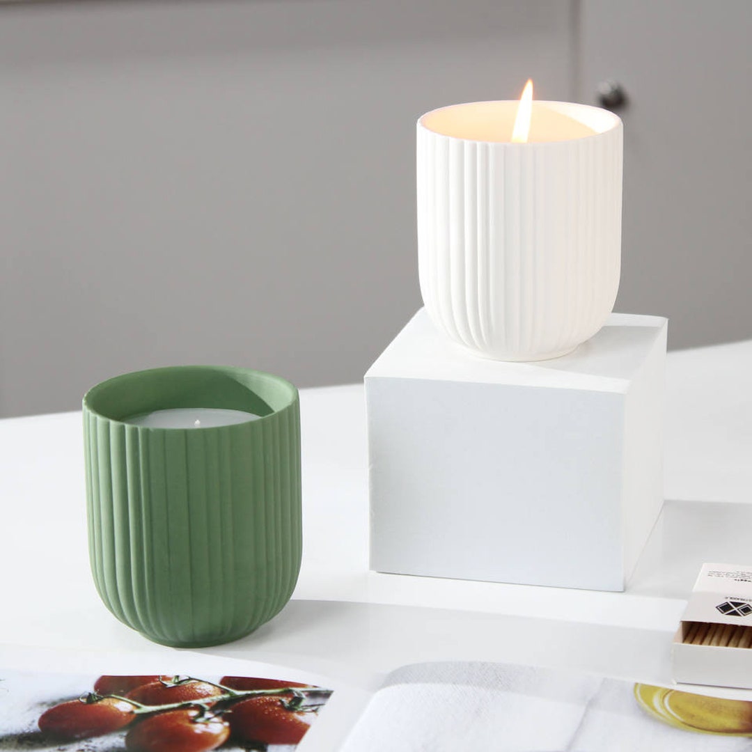 Premium 325ml Candle Jars With Stripe Pattern - Etsy Australia