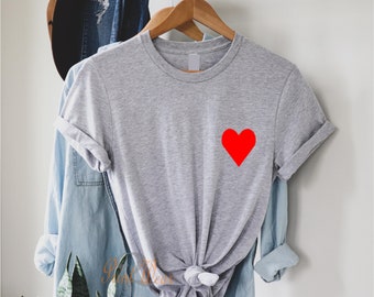 Red Heart Shirt | Etsy