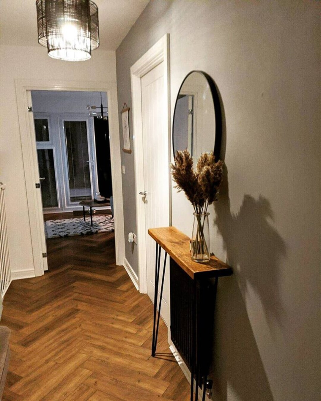 Scaffold Board Console/hallway Table With 86cm Hairpin Legs (up to ...
