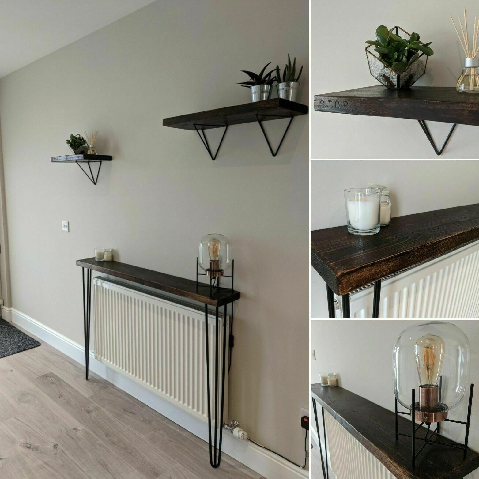 Rustic Radiator Cover With Hairpin Legs Scaffold Board | Etsy