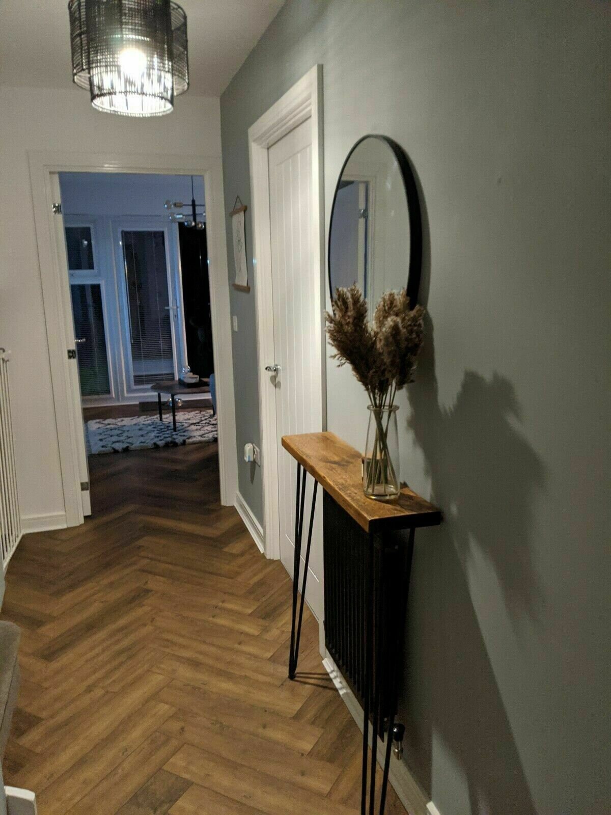 Rustic Radiator Cover With Hairpin Legs Scaffold Board | Etsy