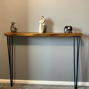 Rustic Radiator Cover With Hairpin Legs - Scaffold Board Hallway Table ...