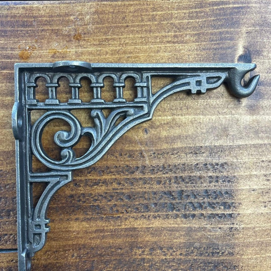 Cast Iron ROMAN HOOK Shelf Brackets Available in Three Sizes - Etsy