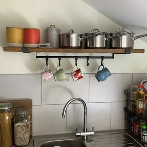 Mug Rail for Hanging Cups/utensils Available in 60/80cm to Fit Under ...