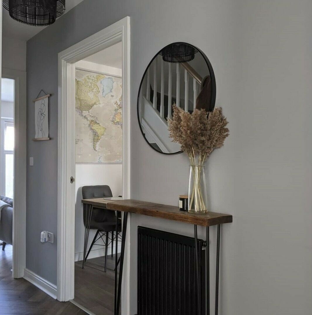 Rustic Radiator Cover With Hairpin Legs Scaffold Board | Etsy