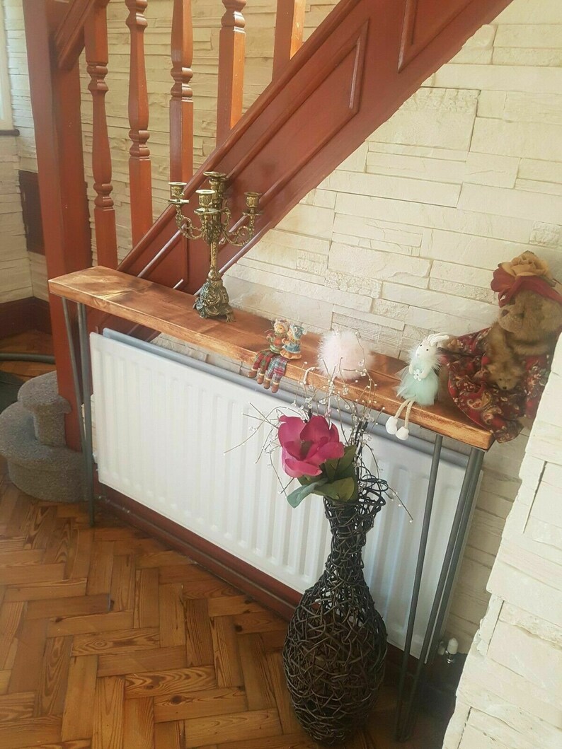 Rustic Radiator Cover With Hairpin Legs Scaffold Board | Etsy